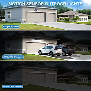 Neloodony Solar Lights Outdoor Waterproof, 329 LED Motion Sensor Outdoor Lights 5 Heads Outdoor Motion Sensor Light, Solar Lights for Outside, Patio, Garage, Garden, Front Door (2 Packs)