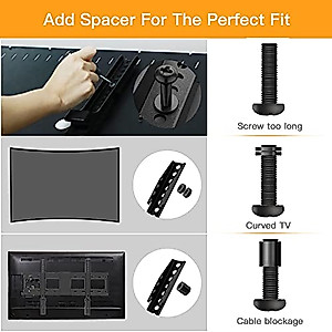 Universal TV Mounting Hardware Kit Fits Most TVs up to 80 inches, VESA Wall Mount M4, M5, M6, M8 Screws, Spacers and Washers, Works with Most TV/Monitor Mounts, PGUHP2, Black