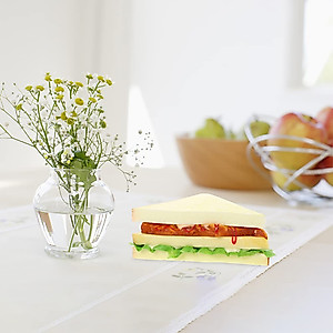 ABOOFAN 2pcs Artificial Sandwich Simulated Vegetable Sandwich Faux Sandwich Fake Food Model Kitchen Photo Prop for Easter Home Party Decoration