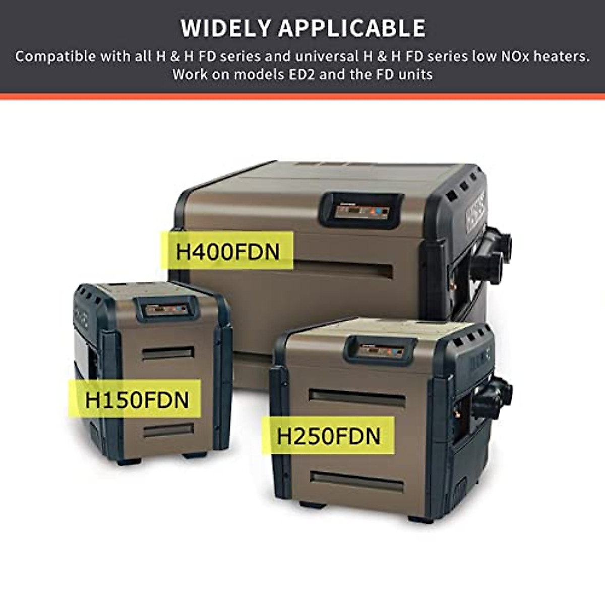 Toolhome Pool Heater Keypad Membrane Replacement, Pool Heating Control Panel Replace for Hayward Universal H-Series, Fits H100ID1 H150 H150FDN, etc, Black