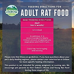 Oxbow Essentials Adult Rat Food - All Natural Adult Rat Food - 3 lb.