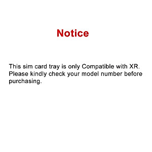 Perzework SIM Card Tray Holder Slot Replacement for iPhone XR (Yellow) with Waterproof Rubber Ring and Eject Pin (Single Sim Version)