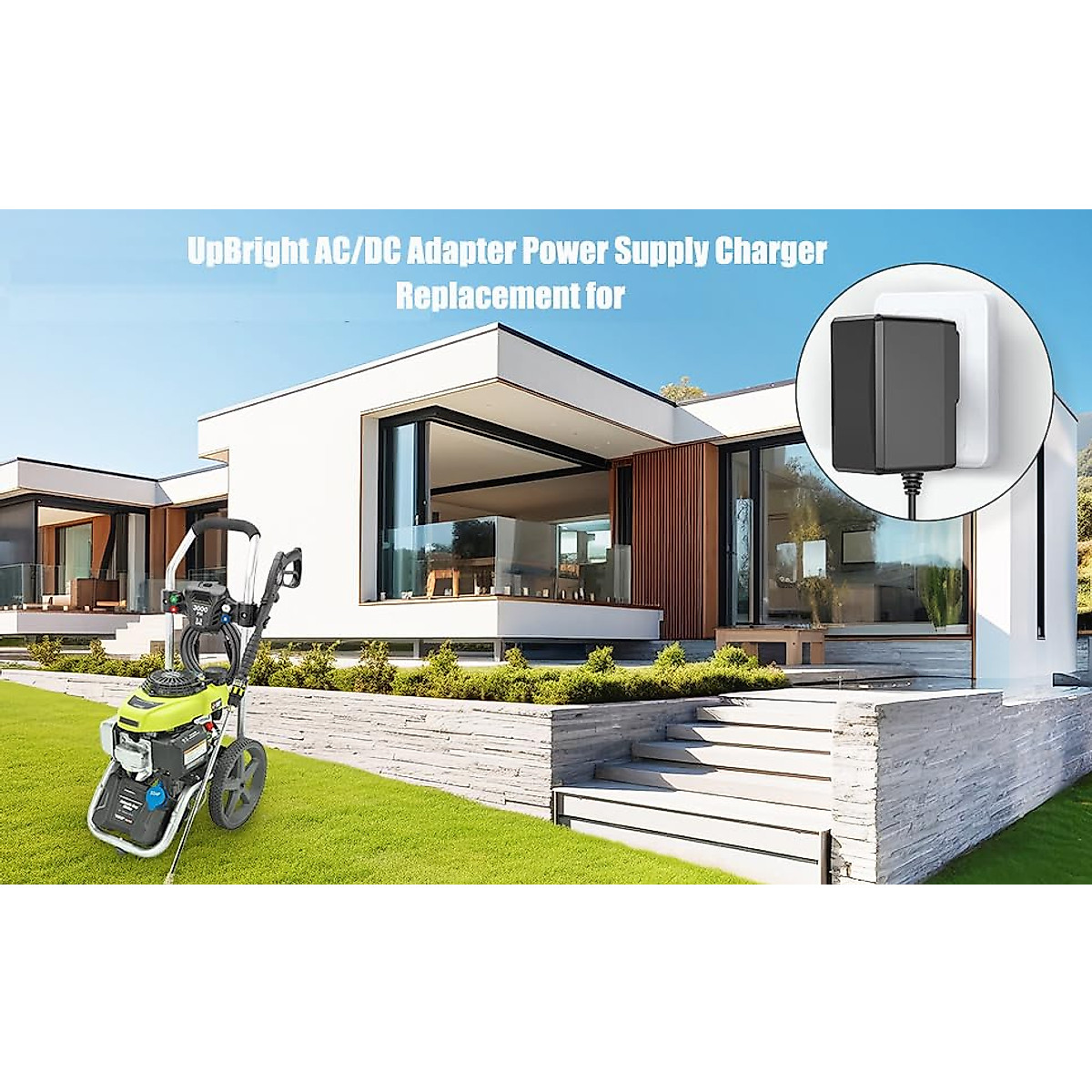 UpBright AC Adapter Compatible with Powerstroke Subaru EA190V Pressure Washer 3100 psi PS803155E PS8C310E Black Blue-Trim PS80555E 3200 PS906811P-H GX390 6800 8500 Power Generator RY803100 3000 RYOBI