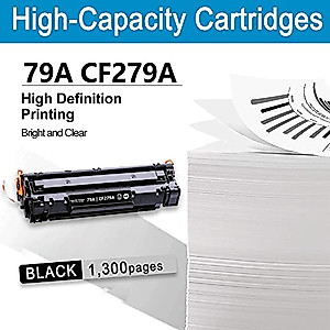 2 Pack Black Compatible 79A | CF279A Toner Cartridge Replacement for Pro M12w M12a Pro MFP M26nw M26a T0L46A T0L50A T0L45A T0L49A Printer Ink Cartridge (High Yield)