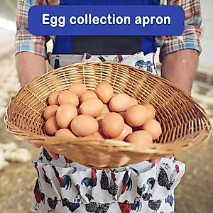 DatingDay Chicken Egg Farm Eggs Gathering Collecting Apron Pocket Perfect for Holding Multiple Egg (30cm*25cm)-3 Pockets for Children