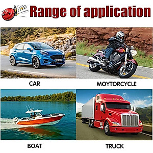 Super Loud Train Horn,1Pair 12V Waterproof Electric Snail Horn Car Horn for Trucks, Train, Boat,Cars, Motorcycle, Bikes & Boats… (Red)