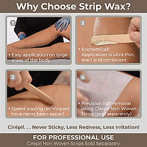 Cirepil - Nacrée Blanche - 400g / 14.11 oz Wax Tin - Unscented - Onctuous Texture - Perfect for Large Areas - Very Efficient, Ultra-Thin Application, All Hair Types - Strips Needed