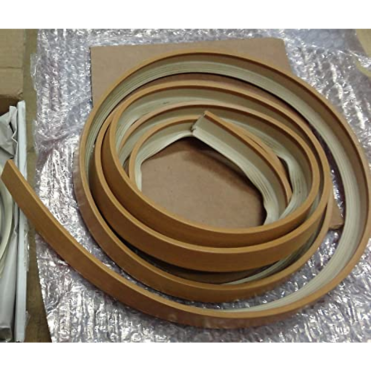 Golden Maple T-molding edgebanding 1-1/8" x 120" inches 1/5" Thick Groove Prong