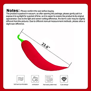 AUCOOMA Pepper Plush Toy Stuffed Chili Pepper Pillow Soft Gifts Doll for Kid 23.6" Red