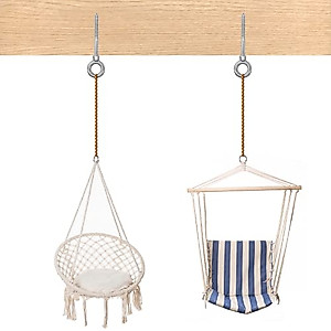 5 Pack 304 Stainless Steel Eye Screws Durable Eye Hooks Screw in Heavy Duty Perfect for Hammock Stand, Yoga, Swing Chair (Load Capacity 650lbs)