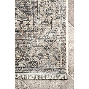 NuLOOM Vintage Harriet Medallion Fringe Runner Rug, 2' 6" x 6', Silver
