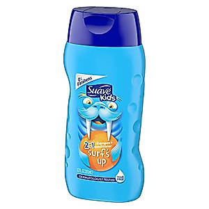 Suave 2 in 1 Shampoo and Conditioner For Gentle Cleaning and Detangling Surf's Up Hypoallergenic, Coconut, Fresh, 12 Fl Oz