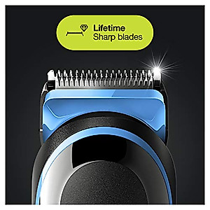 Braun Hair Clippers for Men MGK3245, 7-in-1 Beard Trimmer, Mens Grooming Kit, Cordless & Rechargeable with Gillette ProGlide Razor