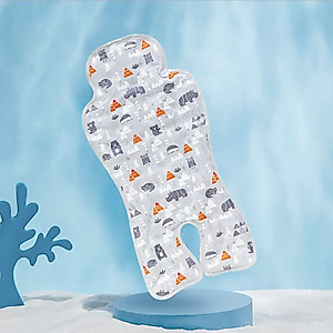 Gel Car Seat Cooler Pad Summer Chair Ice Cushion 27.7513.58in Baby Car Seat Cooler Pad Dibiao Carseat and Stroller Cooling Pad Child Safety Seat, Grey Forest, 1979040/120951AM106