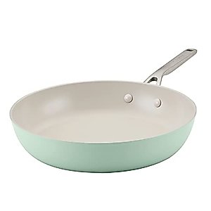 KitchenAid Hard Anodized Ceramic Nonstick Frying Pan/Skillet, 12.25 Inch, Pistachio