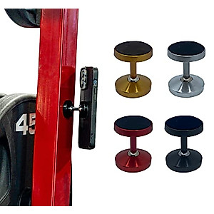 Gym Double Sided Magnetic Phone Holder (2022 Extra Strong New Edition) - Cell Phone Gym Holder for Pictures and Video Capture Hands Free Selfie- Phone Magnet Mount (Red)