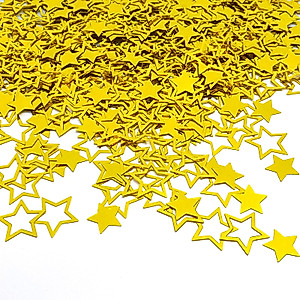 1100Pcs Merry Christmas Gold Star Confetti, Birthday Baby Shower Wedding Christmas Party Decorations,Metallic Foil Glitter Table Confetti Sprinkles