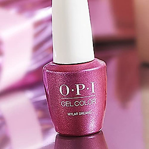 OPI GelColor, Mylar Dreams, Red Gel Nail Polish, Holiday'21 Celebration Collection, 0.5 fl. oz.