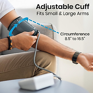 Vive Precision Blood Pressure Monitor - Upper Arm High Heart Rate Digital Sphygmomanometer BP Cuff Machine - Automatic Accurate Home Use BPM System for Hypertension- Pregnancy Must Have