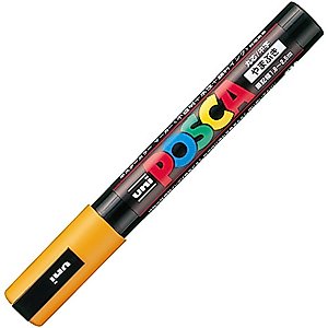 Mitsubishi Pencil Posca PC5M.3 Water-Based Pen, Medium Point, Round Core, 10 Pieces