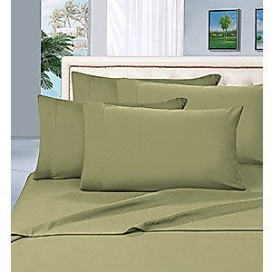 Elegant Comfort 1500 Thread Count Egyptian Quality 6 Piece Wrinkle Free and Fade Resistant Luxurious Bed Sheet Set, Queen, Green