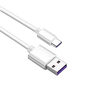 USB Type C Cable 5A Fast Charging 3FT, USB C to USB A Charger Cord Support QC 3.0 USB 2.0 480Mbps Data Transfer Compatible with Galaxy S10 S9 S21, Note 10 9,Other USB-C Device ect.-White