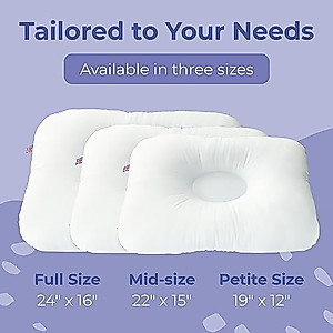 Jestik Oval Center Cervical Pillows: Neck & Cervical Orthopedic Pillows for Back and Side Sleepers - Posture Pillow with Ergonomic Oval Center for Shoulder, Back, and Neck Pain Relief (Petite)