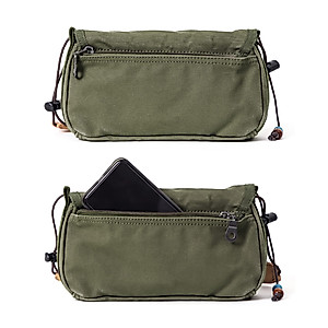 Gootium Canvas Small Crossbody Purse - Flap Shoulder Bag Daily Essentials Pouch, Olive