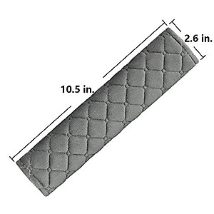 MIRKOO Car Seat Belt Cover Pad, 4-Pack Soft Car Safety Seat Belt Strap Shoulder Pad for Adults and Children, Suitable for Car Seat Belt, Backpack, Shoulder Bag, Laptop Computer Bag(4-Gray)