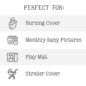 LOGOVISION Sesame Street Baby Milestone Blanket, 36"x58" Little Monster on The Street, Unisex for Baby Boy and Girl