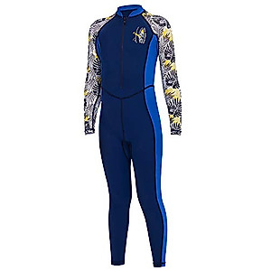 Full Cover Wetsuit for Toddler Quick Dry Thermal Swimsuit Sun UV Protection Bodysuit Zip Stretch Wet Suits for Diving Swimming