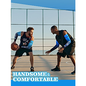 JenPen 6 Pairs UV Sun Protection Arm Sleeves Cooling Sports Sleeve Anti Slip Ice Silk Arm Warmers Arm Covers for Men Women (Cool)