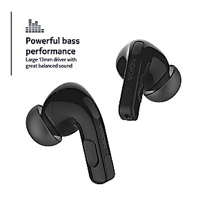 Nokia Go Earbuds+ True Wireless Earbuds TWS-201BK - Portable Bluetooth 5.0 in-Ear Headphones with Touch Control - Comfortable Fit, Voice Assistant-Enabled, 26 Hours Use with Charging Case - Black