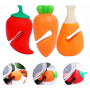 Pot Lid Lifts, Silicone Pot Lid Holder Anti-spill Rack Heat-resistant Anti-Overflow Stoppers Pot Cover Lifter Holder Durable Kitchen Gadgets,Anti-Overflow Kitchen Gadgets