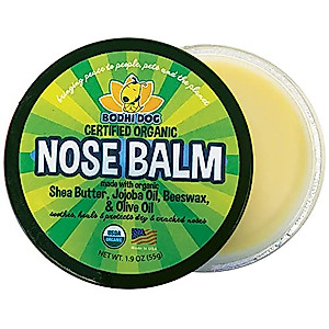 USDA Certified Organic Nose Balm for Dogs & Cats | Natural Soothing & Healing for Dry Cracking Rough Pet Skin | Protect & Restore Cracked and Chapped Dog Noses (Nose Balm, 2 oz)