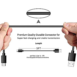 Fast Wall Charger Adapter USB C Charging Cable Cord for T-Mobile REVVL 6 PRO 5G/REVVL V+ 4 4+ 2 Plus 4 Plus/Revvlry+, Cat S62 Pro S62 S61 S52 S22, Alcatel TCL 4X 5g TCL Flip Pro,Sonim XP3 XP8 Phone