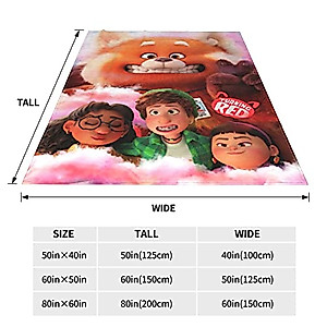 Panda Red Blanket Throw Anime Blanket Ultra Soft Lightweight Cozy Warm Microfiber Fuzzy Blanket for Bed Couch Living Room All Seasons 50"X40"