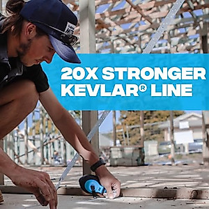 OX Tools Pro Aluminum Body Chalk Reel 6x Gear with Kevlar Reinforced Line | Strong Thick Bold Chalk Line | Chalk Line Tool | Chalk Box | KEVLAR line