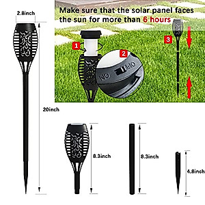 AOUNQ Solar Lights Outdoor Waterperoof Purple,【2023 Upgraded 】Outdoor Solar Torch Lights with Flickering Flame, 12Pack Mini Solar Outdoor Lights for Garden Yard Patio Pathway Decoration - Auto On/Off