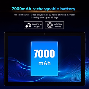 Vikye Android 10 Tablet, 10.1 Inch IPS Display, 8 Core CPU Processor, 6GB RAM 128GB ROM, 8MP 16MP Dual Cameras, 4G LTE 5G WiFi Tablet (Gold)