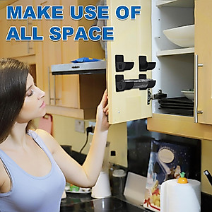 4pcs Trash Bag Holder, Trash Bag Dispenser Roll Holder Wall Mount Shopping Grocery Bag Roll Holder Plastic Trash Bag Organizer for Cabinet Kitchen Home Garbage Organization and Storage Rack (Black)