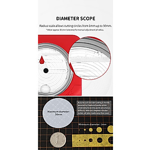 DSPIAE Integral Rotary Integral Circular Cutter (1-50mm) Circle for Gundam Hobby Model Craft Military Miniature Kit (1)