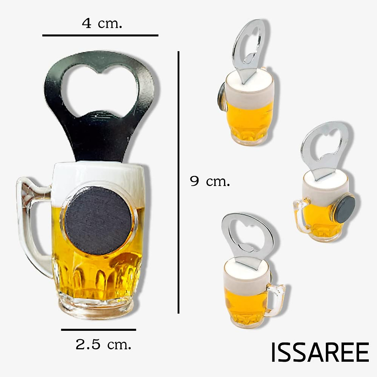 Magnetic Beer Bottle Opener Mug Shape Bottle Bar Refrigerator Decor Cool Unique Birthday Gifts Collection (Corona Extra)