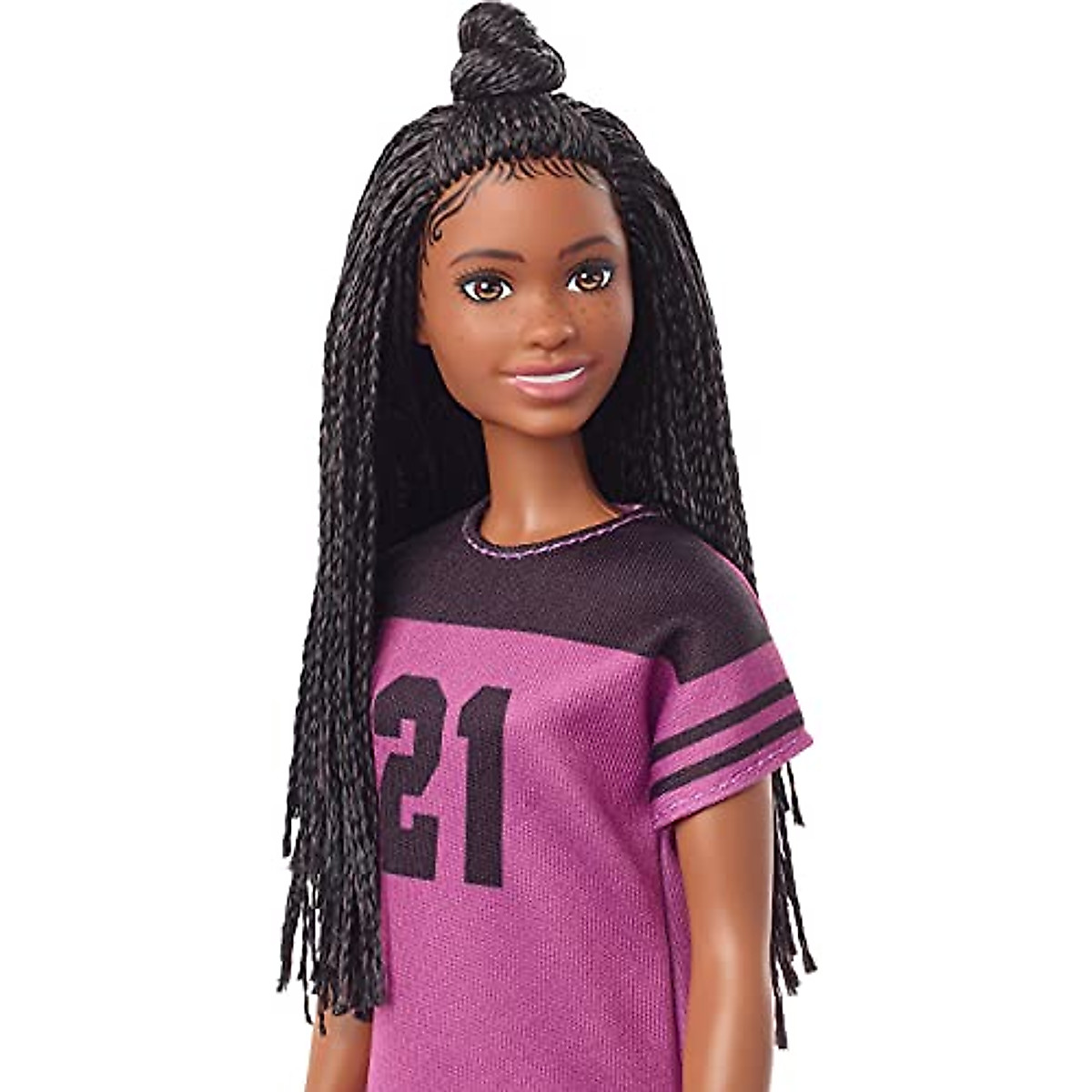 Barbie: Big City, Big Dreams Barbie “Brooklyn” Roberts Doll (11.5-in, Brunette with Braids) & Music Studio Playset with Keyboard & Accessories, Gift for 3 to 7 Year Olds