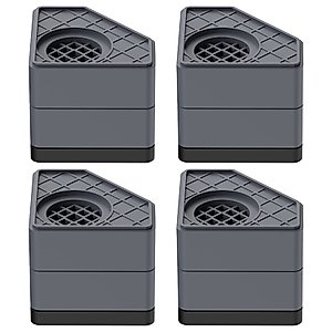 Anti Vibration Pads, SEISSO Washing Machine Foot Pad Stabilizer, Double Heighten Non Slip Shock and Noise Cancelling Support Mat, Stops Washer Dryer Moving Shaking Walking Skidding Protects Floor