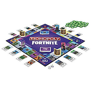 Hasbro Monopoly: Fortnite Edition Board Game Inspired by Fortnite Video Game Ages 13 and Up, Nylon/a, 4.1 x 40 x 26.6 cm