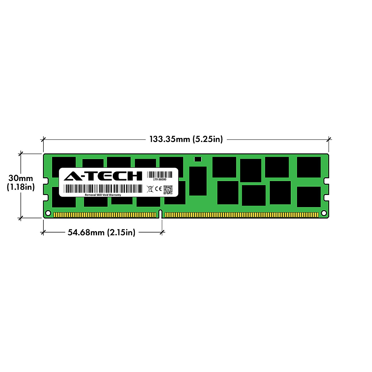 A-Tech 32GB Kit (2x16GB) DDR3 1866MHz PC3-14900R ECC RDIMM 2Rx4 Dual Rank 1.5V ECC Registered DIMM 240-Pin Server RAM Memory Upgrade Modules (A-Tech Enterprise Series)