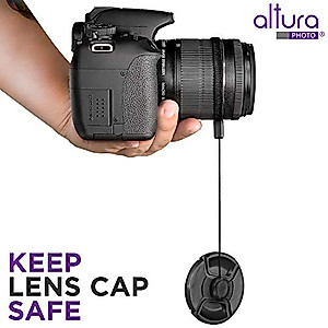 5 Pcs Altura Photo Lens Cap Keeper, Camera Lens Cap Leash for DSRL & Mirrorless Lenses - Camera Lens Keeper/Lens Holder for Canon, Nikon, Sony, Sigma, Tamron & Others Camera Lens Accessories