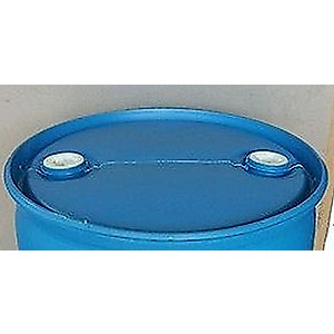 55 Gallon Blue Water Barrel | Solid Mold |2 Inch Bung Holes, Good for Long Term Drinking Water Use | BPA Free