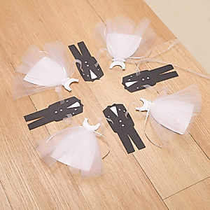 Bridal Shower Decoration Wedding Banners - Core Decorations for the Bride and Groom, Engagement Party Table Decorations, Wedding Dress Selection, Bridal Shower Decorations.Bride to Be Chair Banner, Bridal Shower Decoration (Bride and groom)